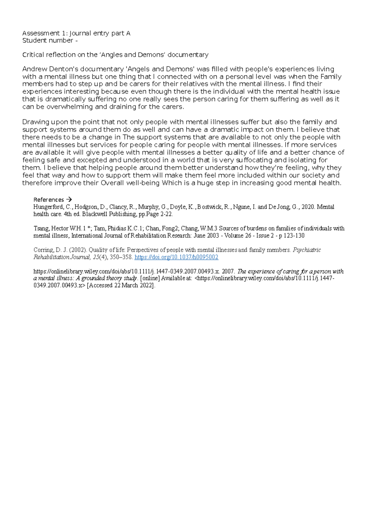 1 assessment - Critical reflection on the ‘Angles and Demons ...