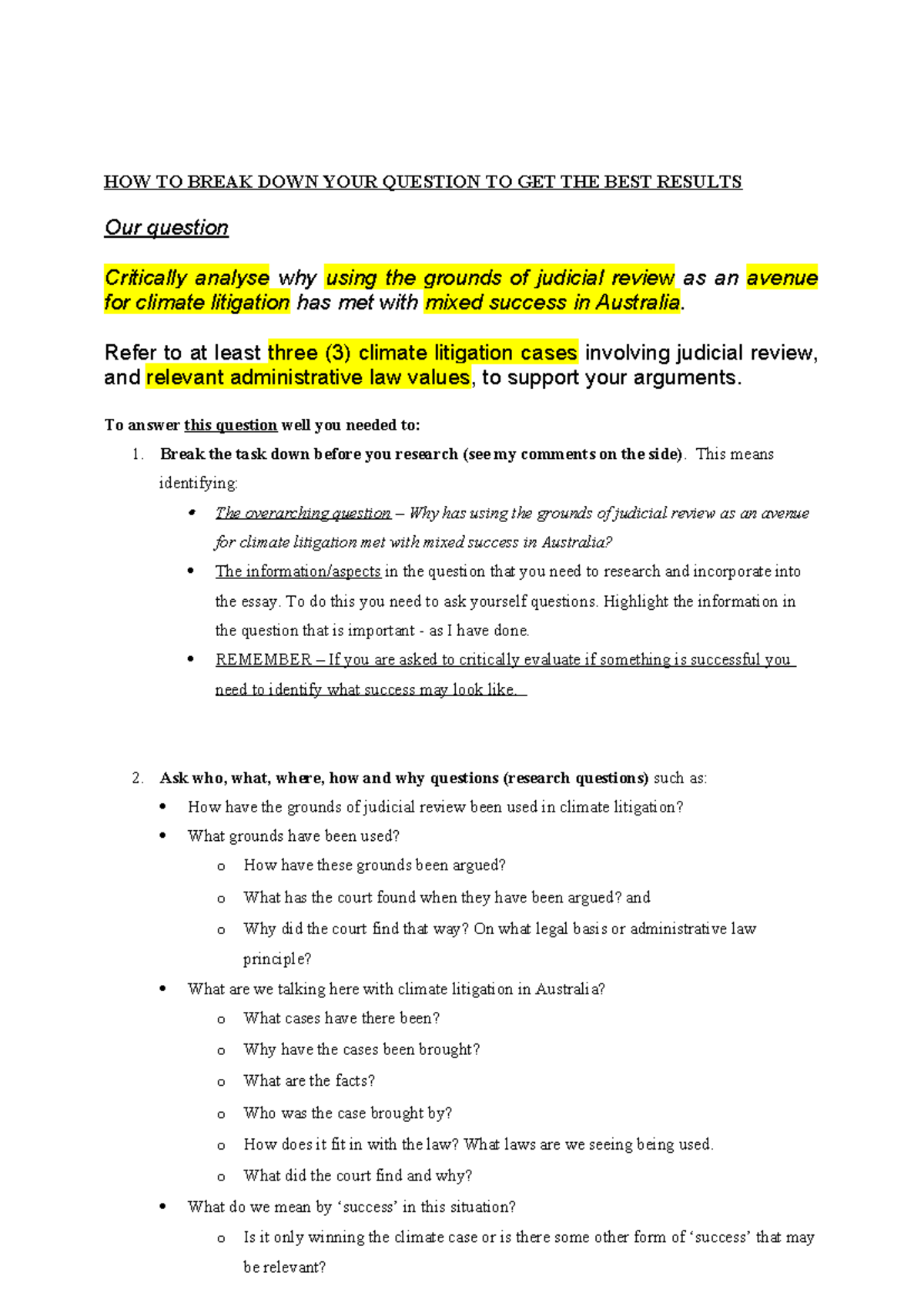 24Annotated Student Exemplar - Semester 2 2024 - HOW TO BREAK DOWN YOUR ...