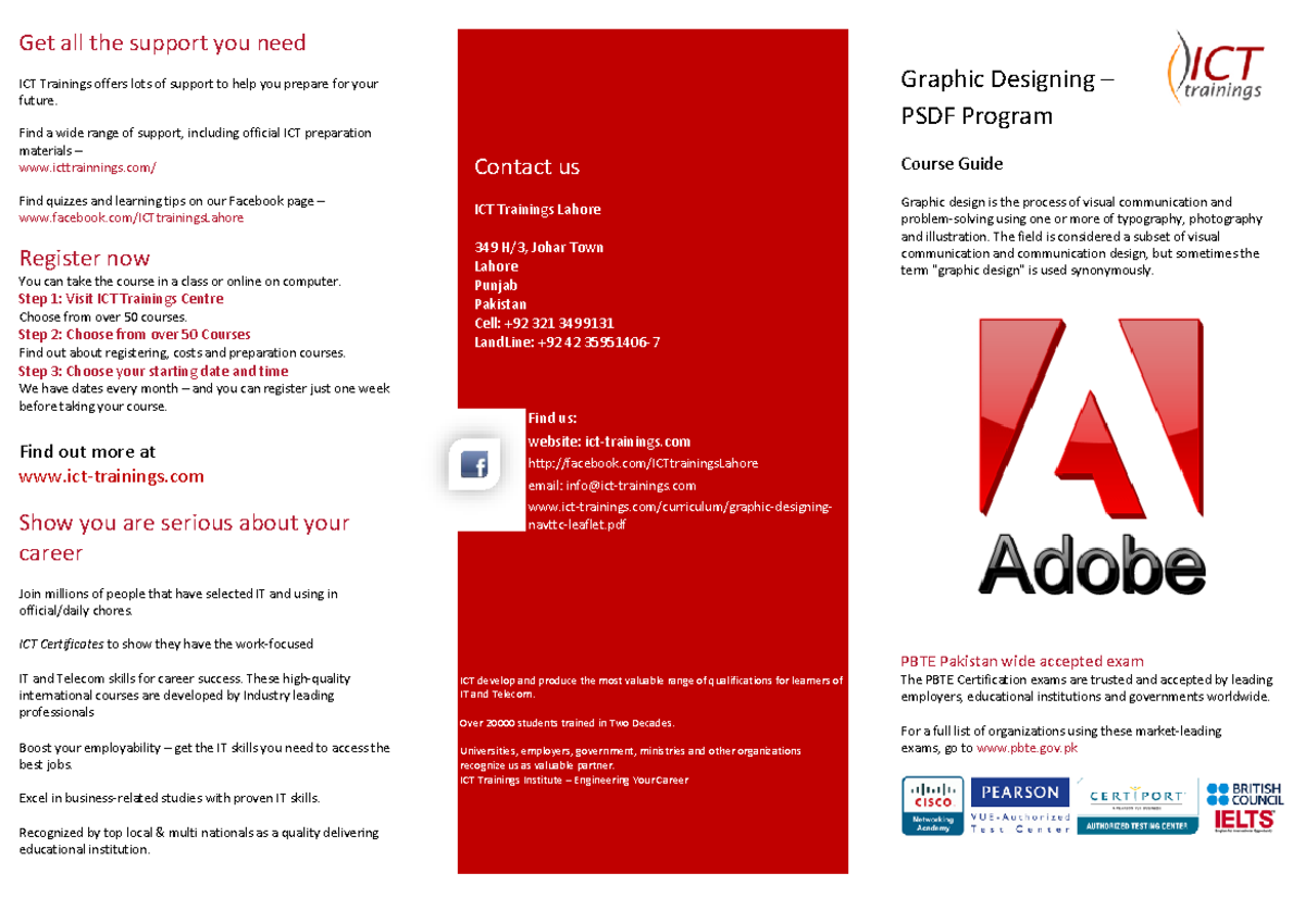 Graphic designing navttc leaflet - Get all the support you need ICT ...