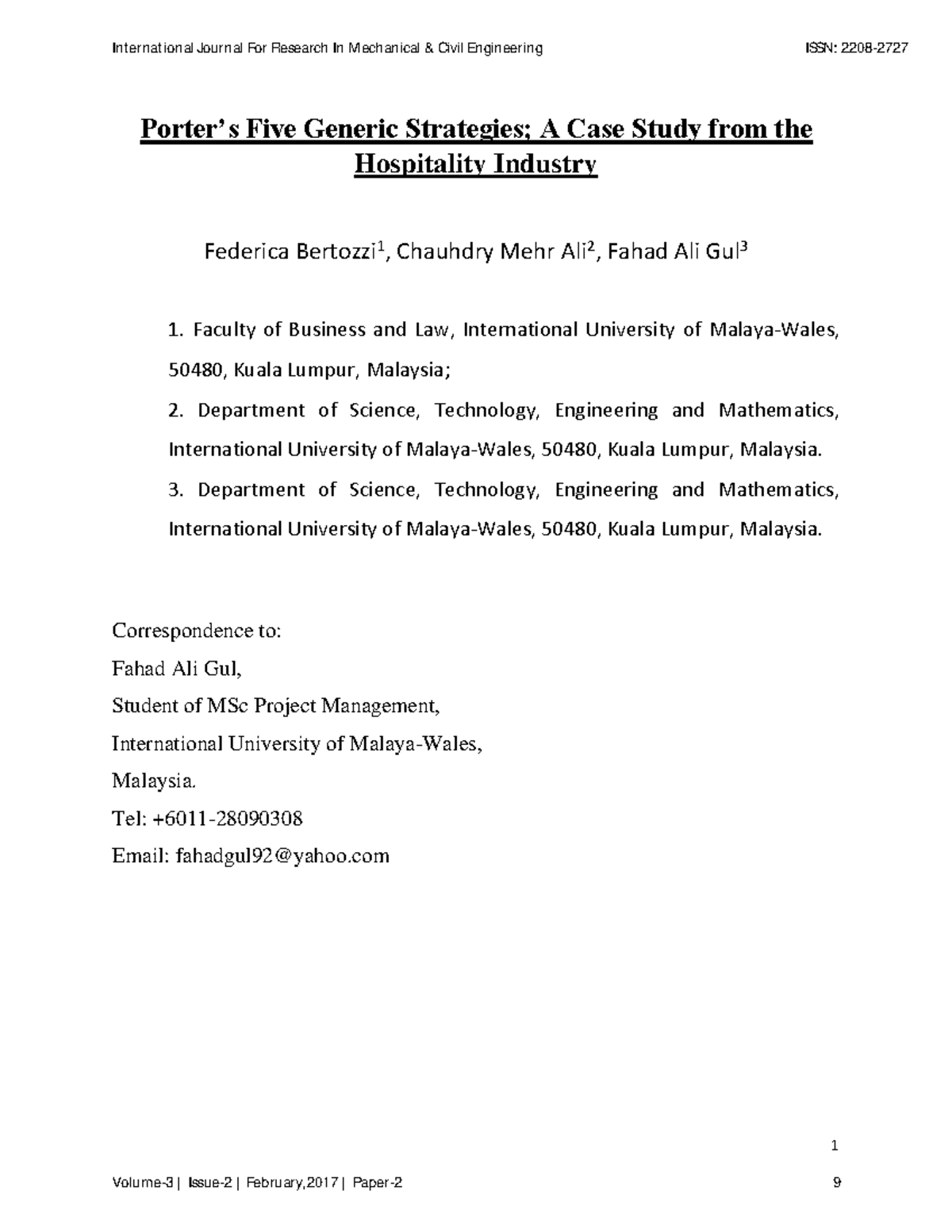 Green publication,+Journal+manager,+MCE 2 2017 2 - 1 Porter’s Five ...