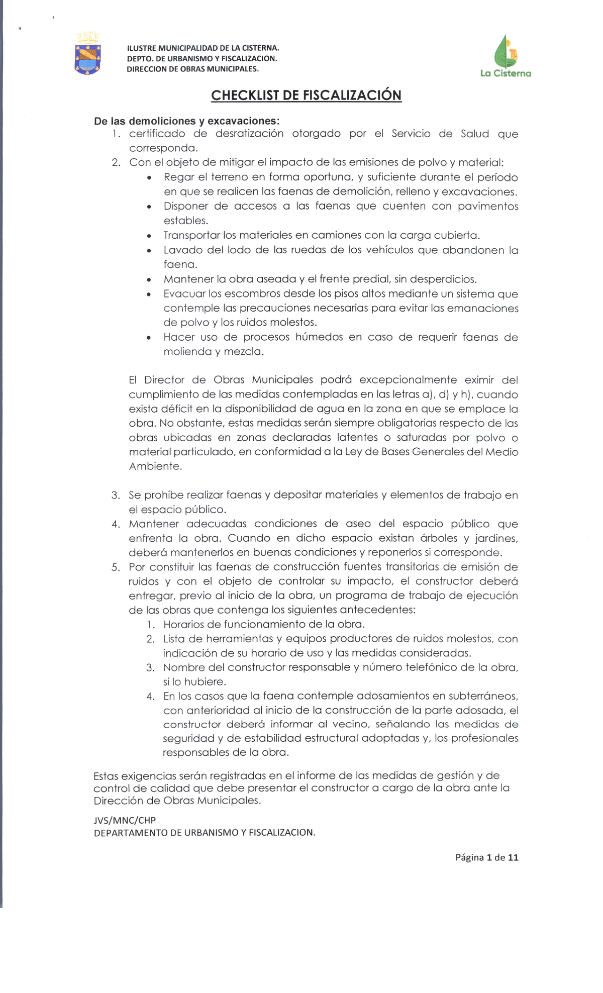 Checklist Fiscalizacion - Ingenieria de Construccion - Studocu