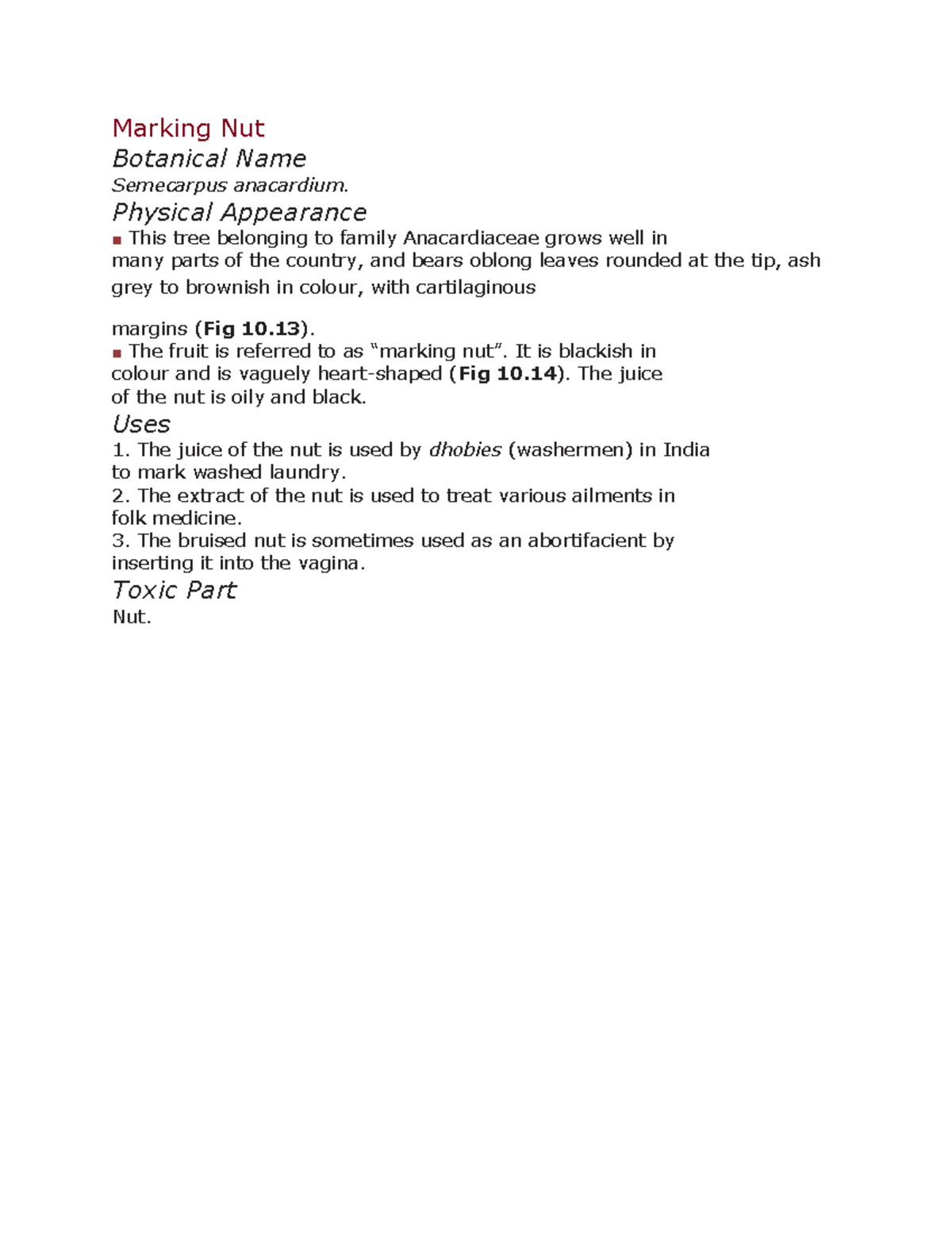 Marking Nut - Marking Nut Botanical Name Semecarpus anacardium ...