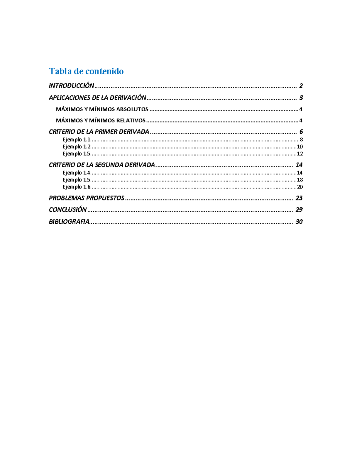 Ensayo máximos y mínimos - Warning: TT: undefined function: 32 Tabla de contenido INTRODUCCIÓN ...