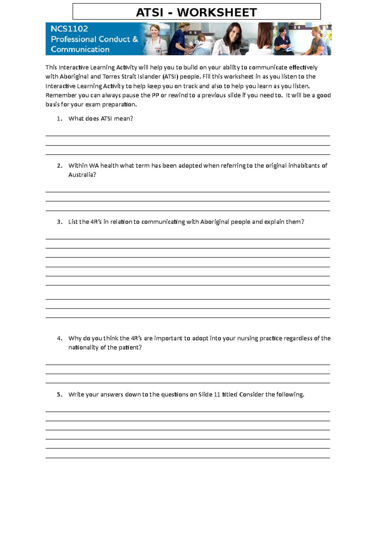 10 - objectives - ATSI - WORKSHEET This Interactive Learning Activity ...