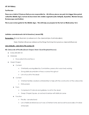 Test Review Isenheim to Hogarth 2024 - Test Review AP Art History ...