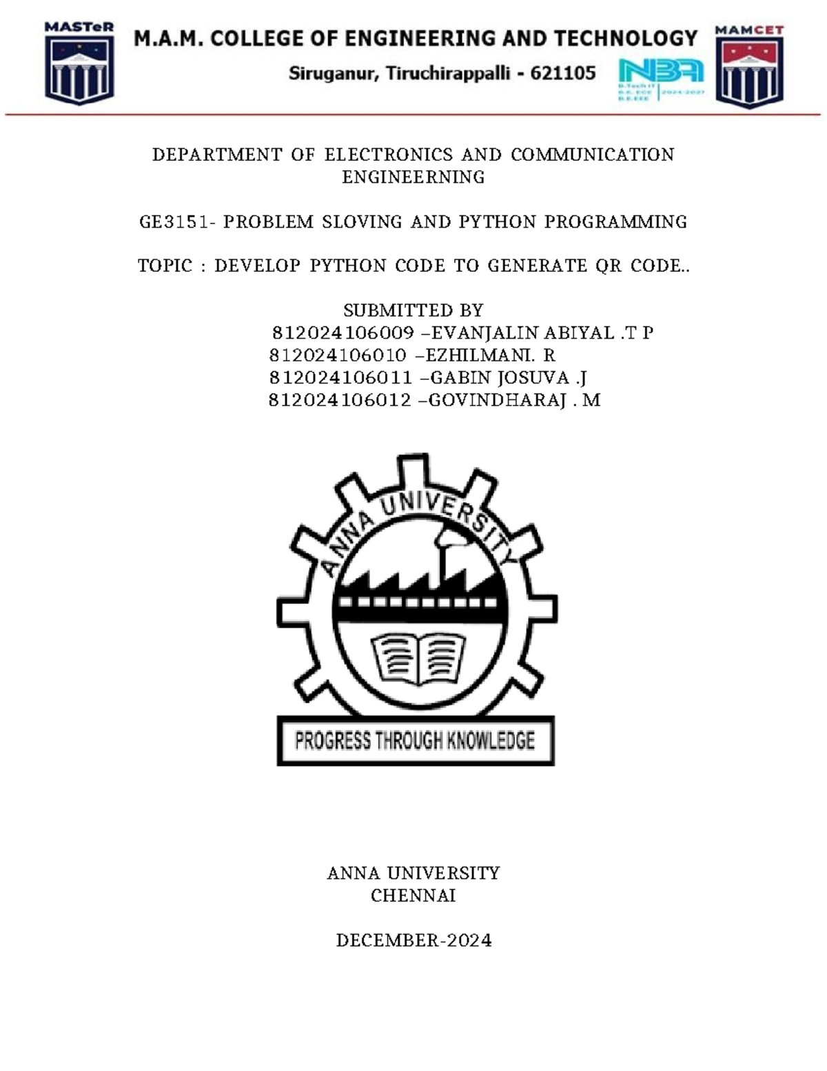 Python Assignment 2 Batch 3 - DEPARTMENT OF ELECTRONICS AND ...