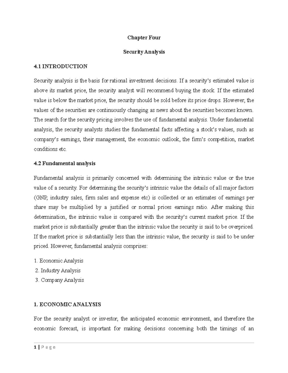 Security analysis is a pre - Copy edited - Chapter Four Security ...