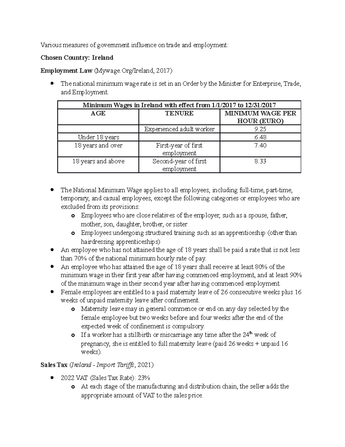 Discussion 4 Intl Business - Various measures of government influence ...