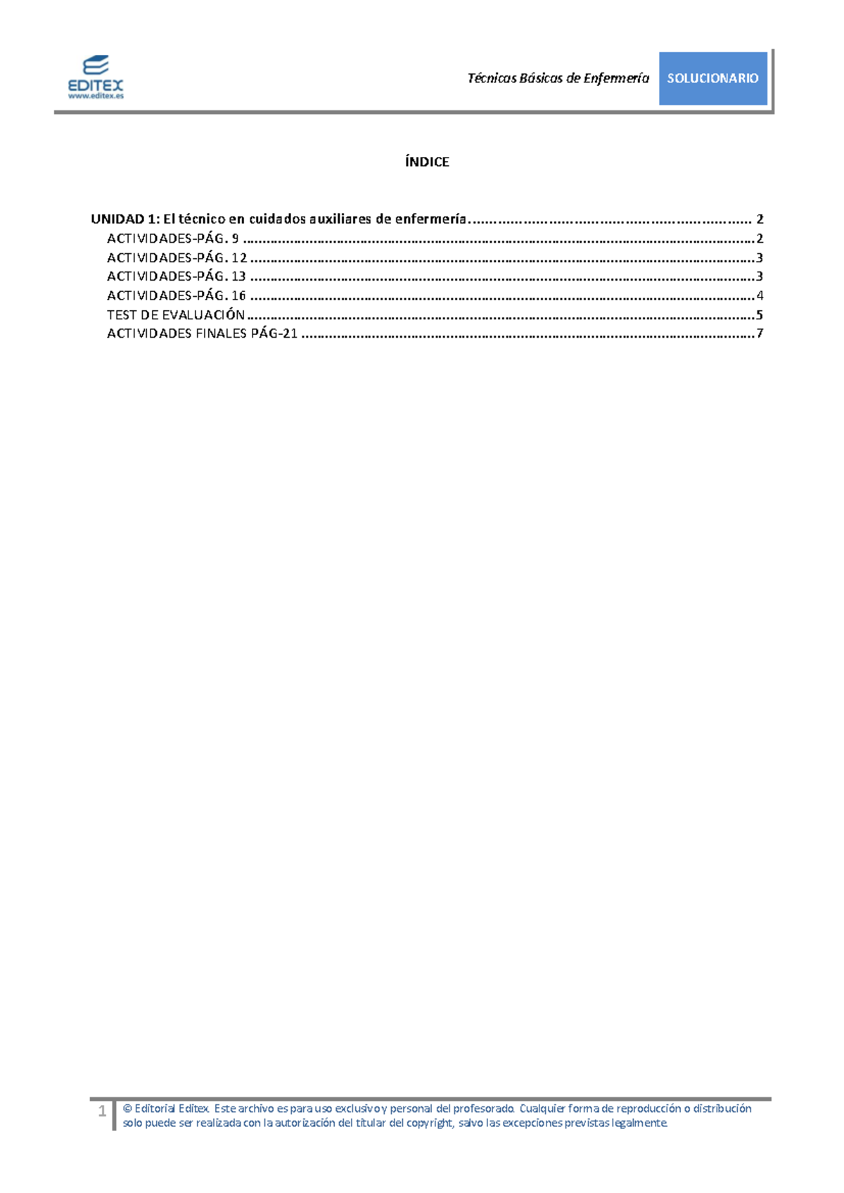 Solucionario TBE UT1.pdf - 1 © Editorial Editex. Este archivo es para ...