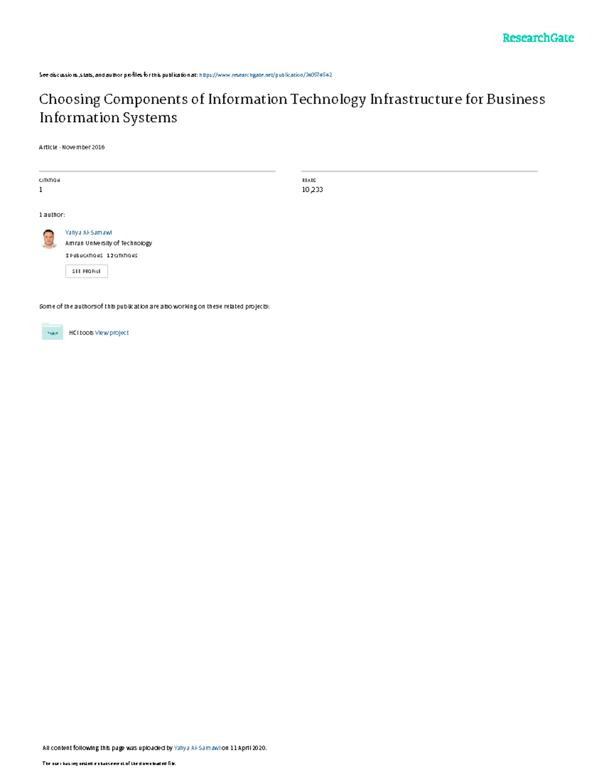 Choosing Componentsof Information Technology Infrastructurefor Business choosing-componentsof-information-technology-infrastructurefor-business