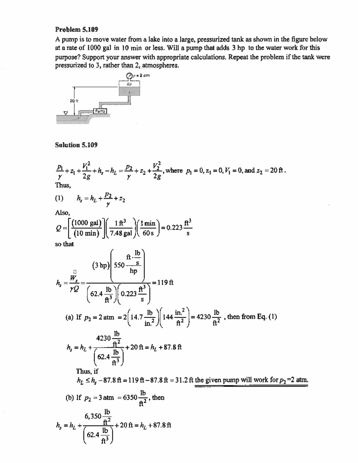 module 4 tutorial 1 energy equation, head loss problems - ENGR 361 ...