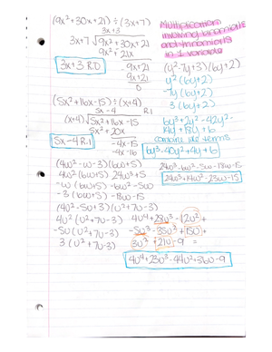 Unit 1: Polynomials - MATH1020 - Studocu