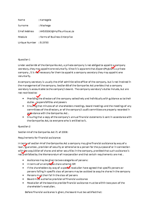 FBE 2604 Oct Nov 2022 Examination Paper QA VM - QAd - Page 1 of 10 FBE ...