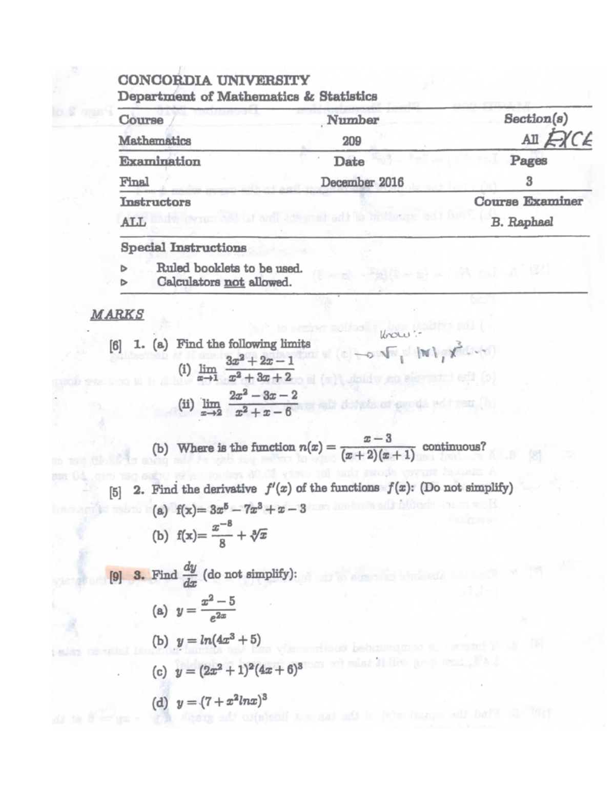 Final December 2016 question and answers - Math 209 - Studocu