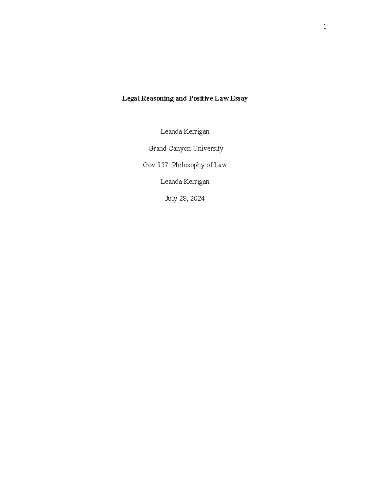 Legal Reasoning and positive law - Some laws are instinctual, and ...