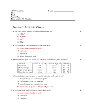 2022chem-w - VCAA past exam - CHEMISTRY Written examination Tuesday 8 ...