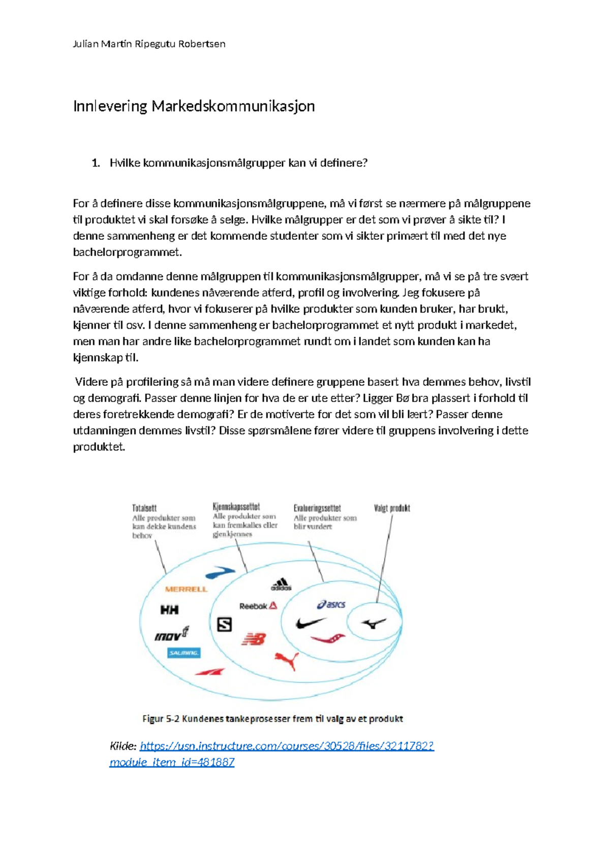Innlevering Markedskommunikasjon - Hvilke kommunikasjonsmålgrupper kan ...