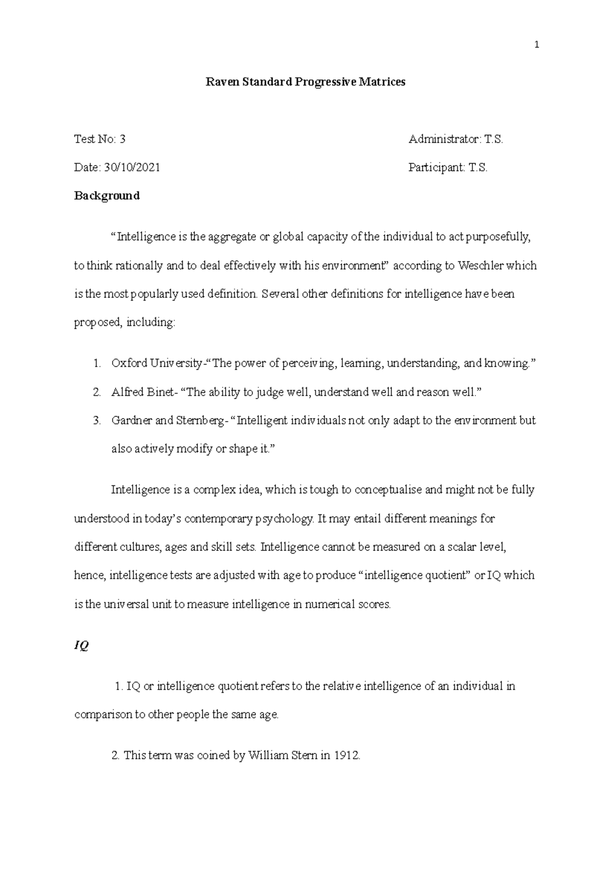 Raven Standard Progressive Matrices 2133581 - Raven Standard ...