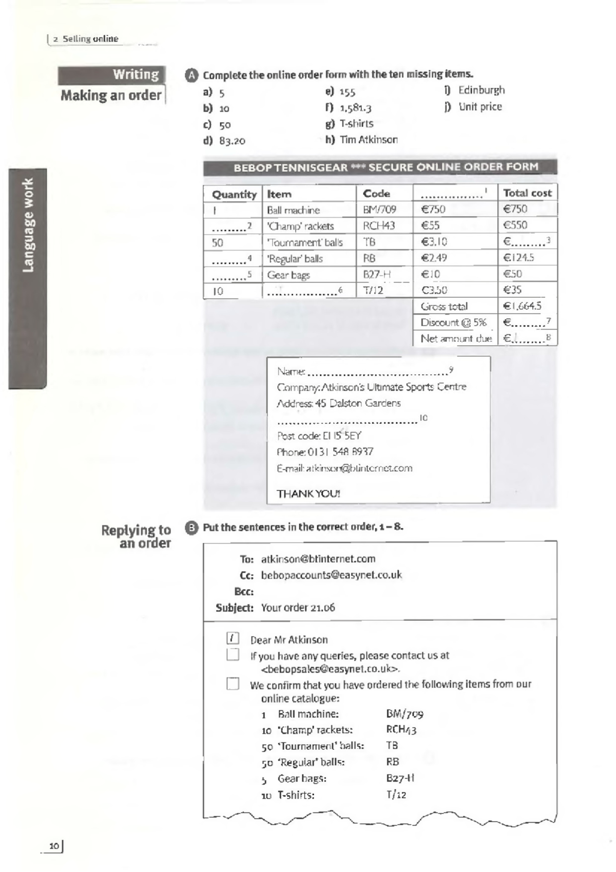 3. BT2 - Making and replying to an order - Nhập môn - Studocu