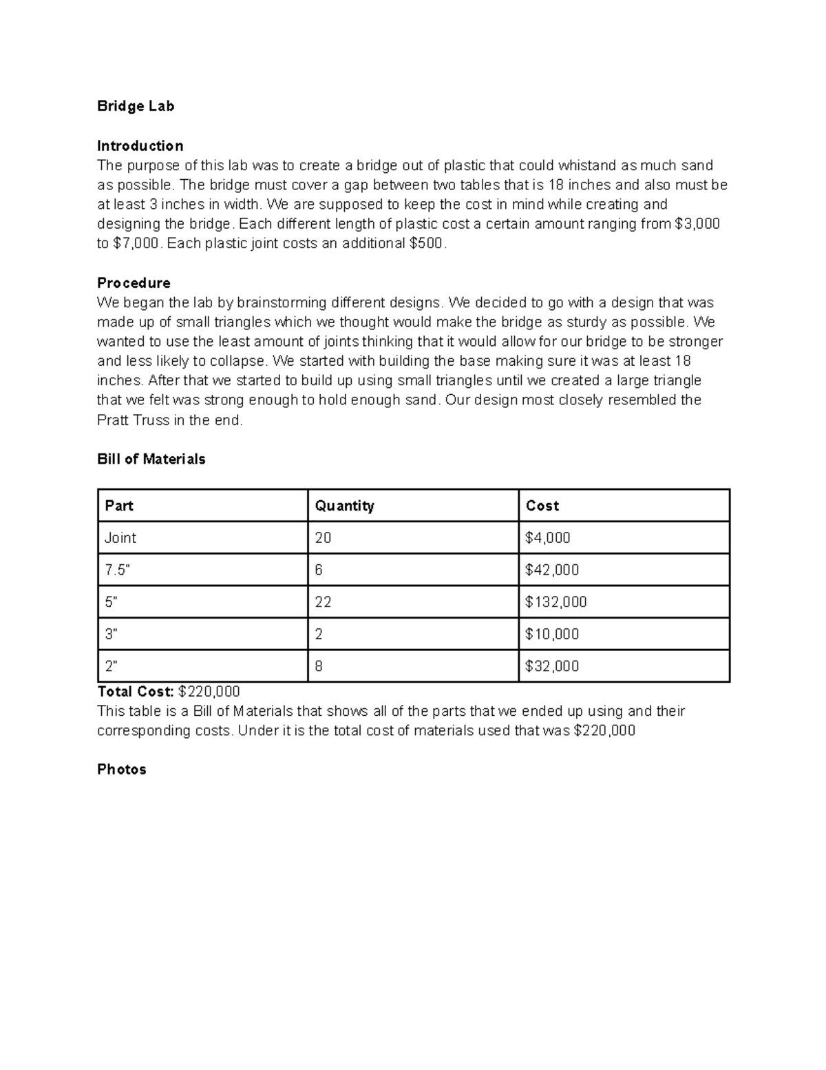 Rewriting of Bridge Lab - Bridge Lab Introduction The purpose of this ...