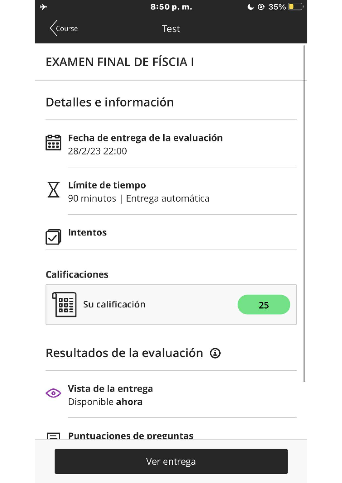 Examen Final Fisica I CON Elvin Roberto 25 25 - Fisica 1 - Studocu
