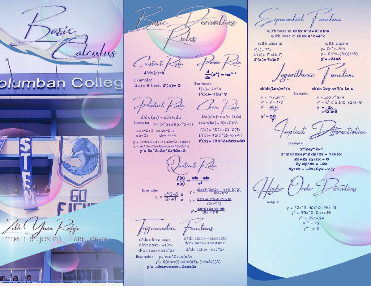 Bascal - d/dx(c)= Calculus Basic Basic Derivatives Rules Constant Rule ...