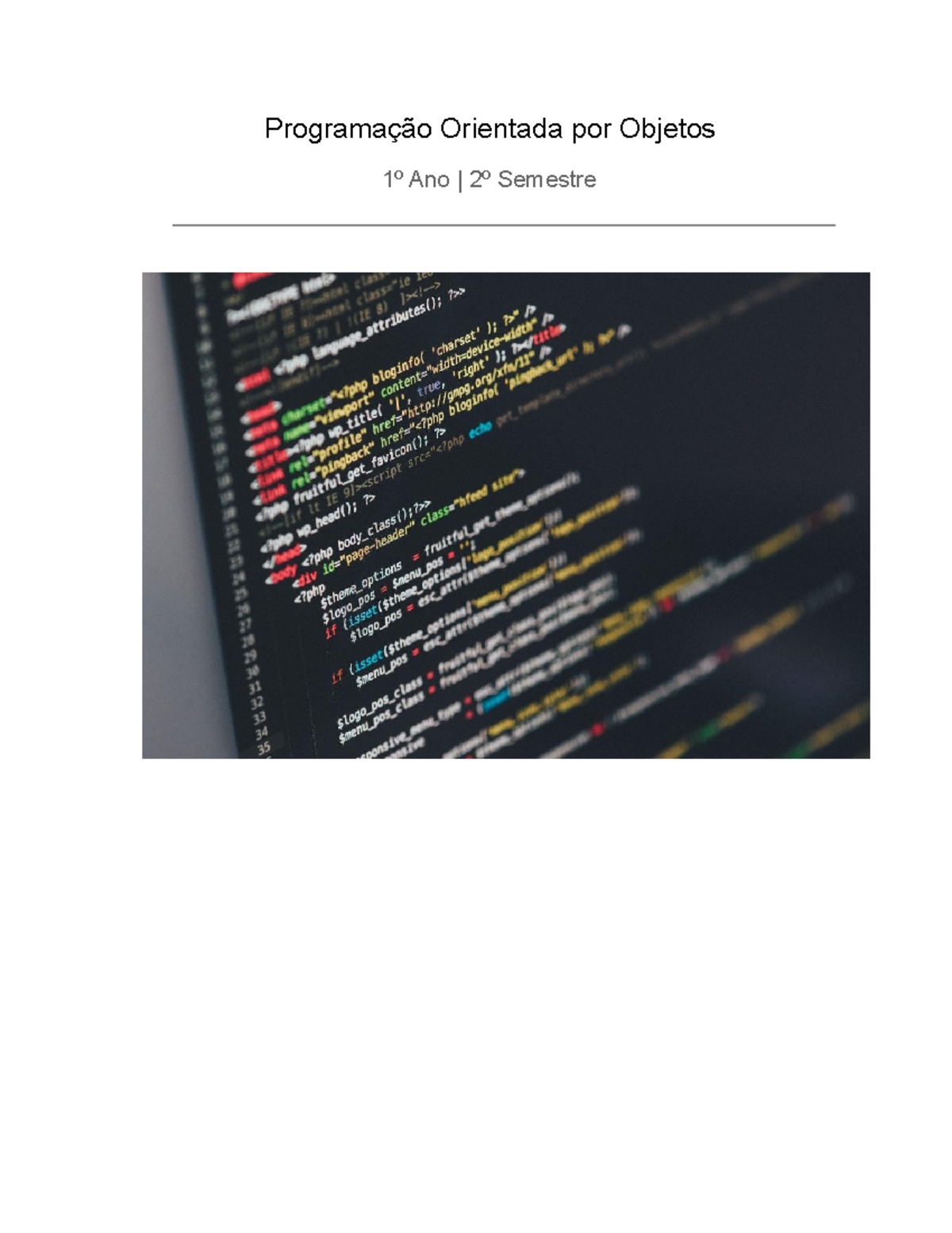 Resumo Poo Programação Orientada Por Objetos 1º Ano 2º Semestre Objetos E Classes As Classes