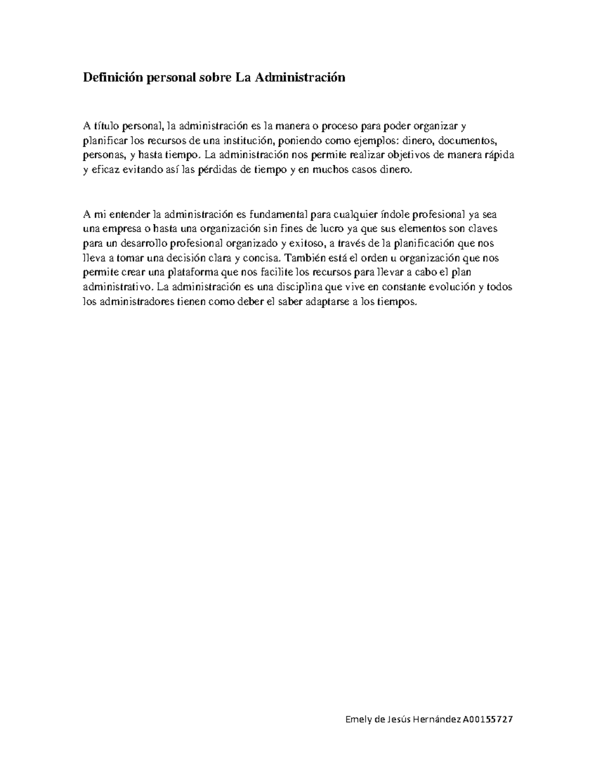 Definición personal sobre La Administración - Emely de Jesús Hernández ...
