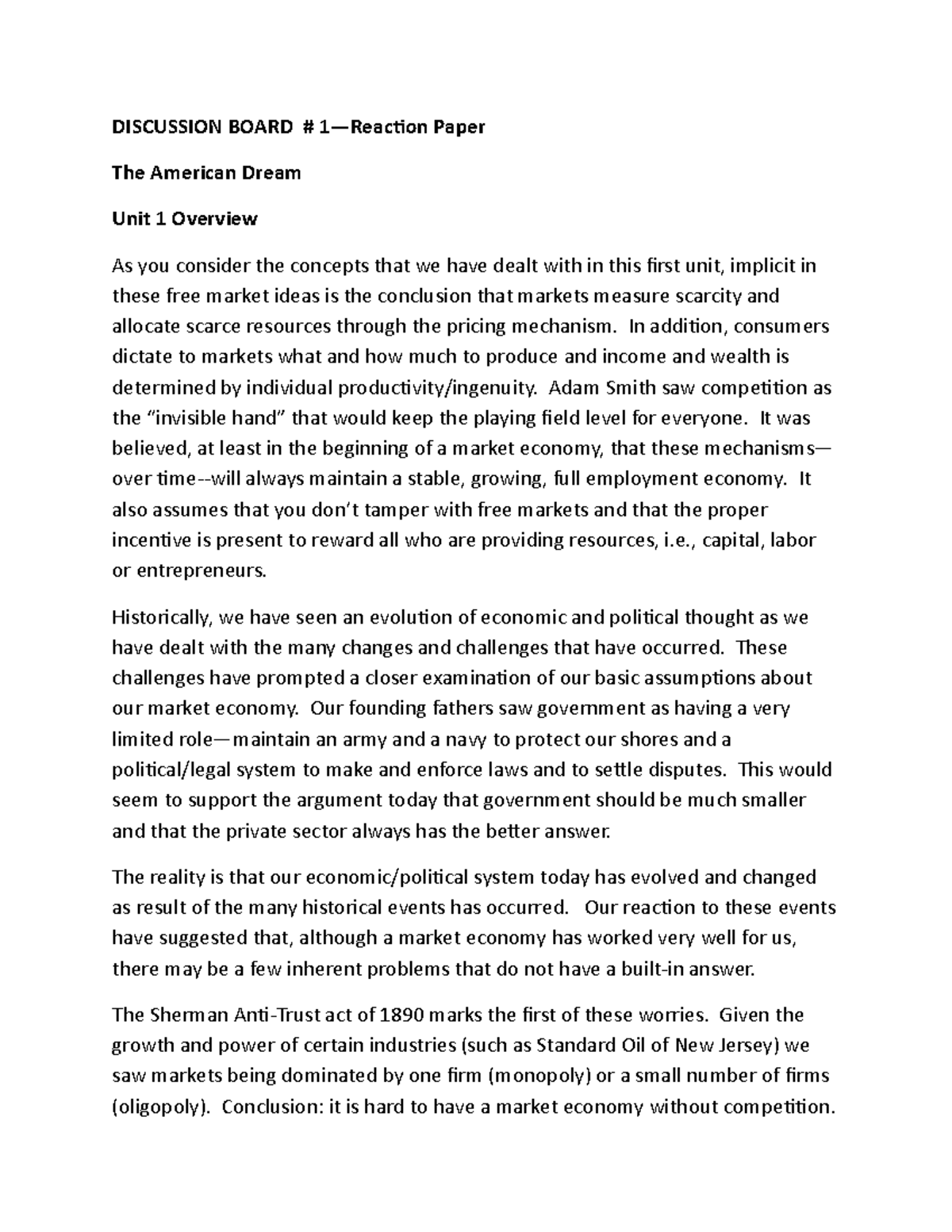 Discussion Board #1-American Dream, rev. 3.2020 (3) - DISCUSSION BOARD ...