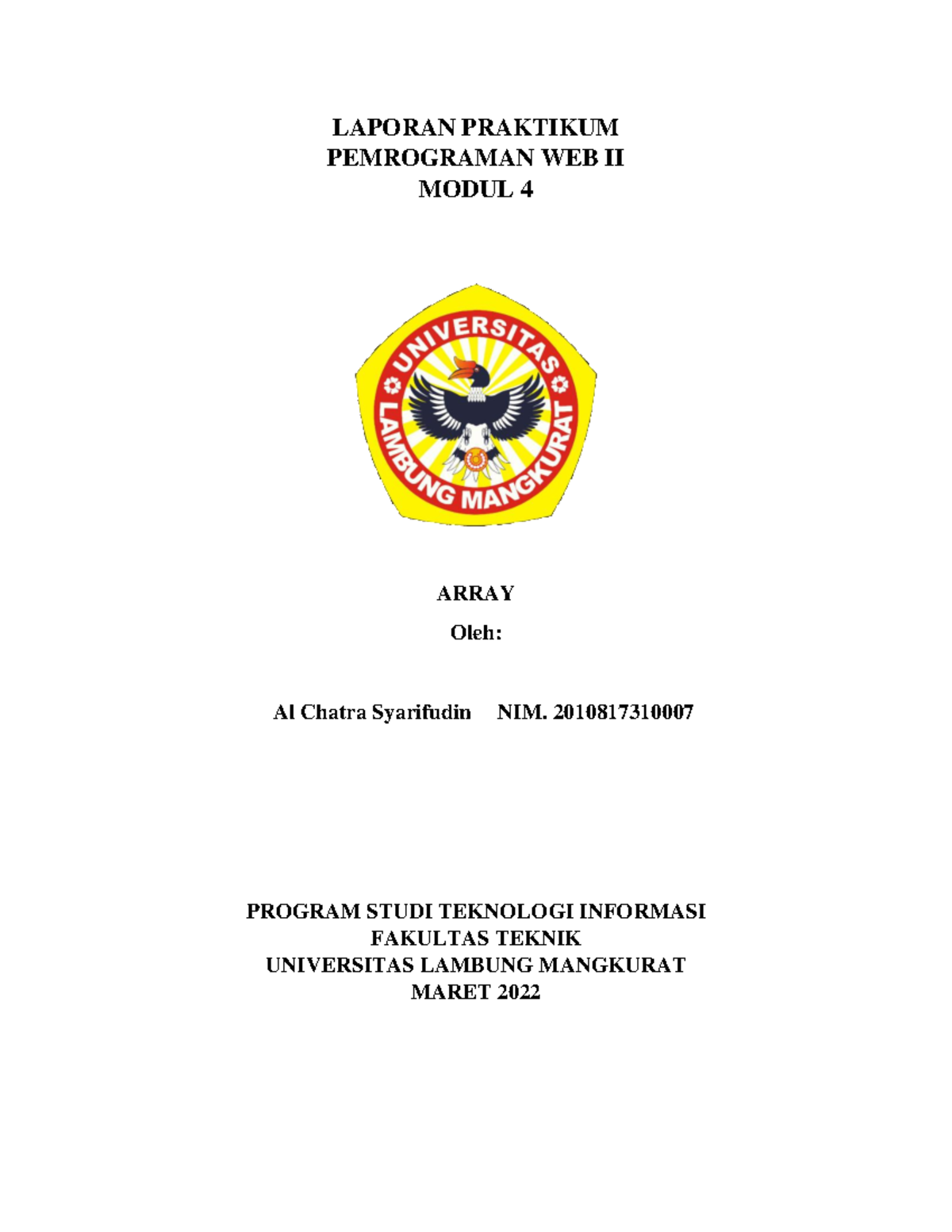 Laporan WEB Modul 4 - LAPORAN PRAKTIKUM PEMROGRAMAN WEB II MODUL 4 ...
