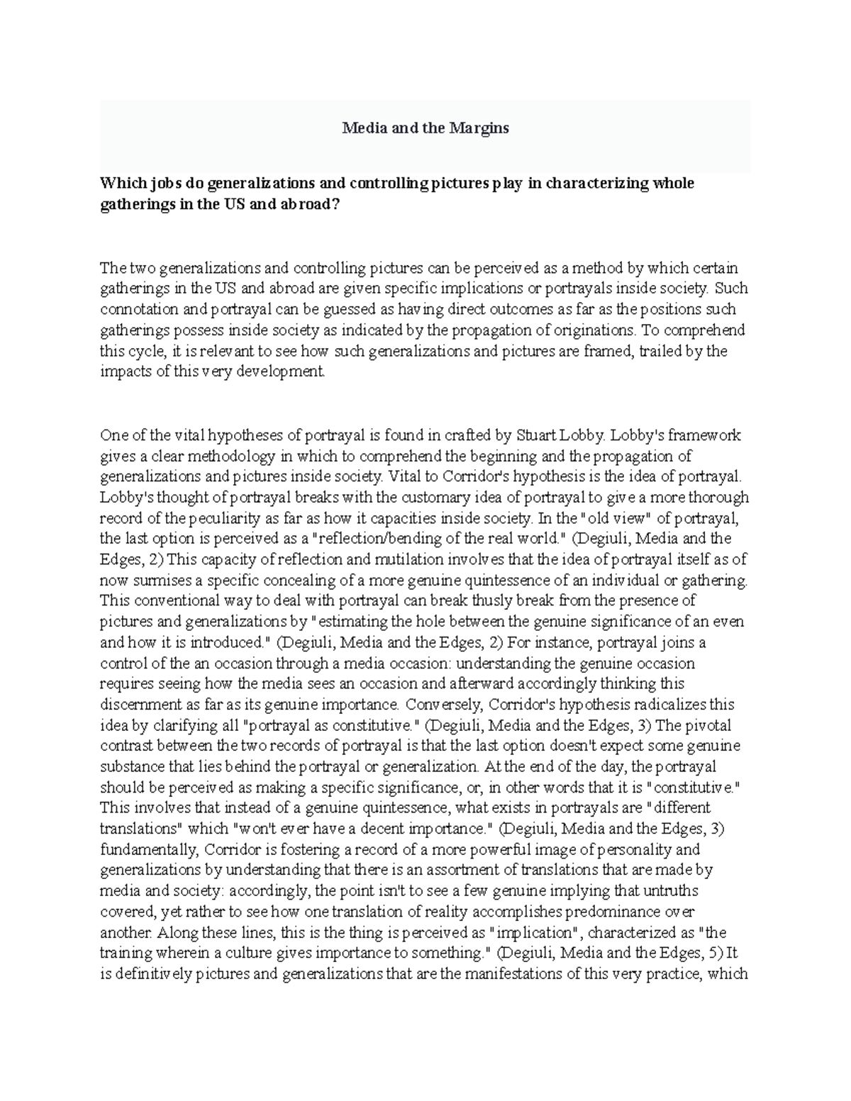 Media and the Margins - research - Media and the Margins Which jobs do ...