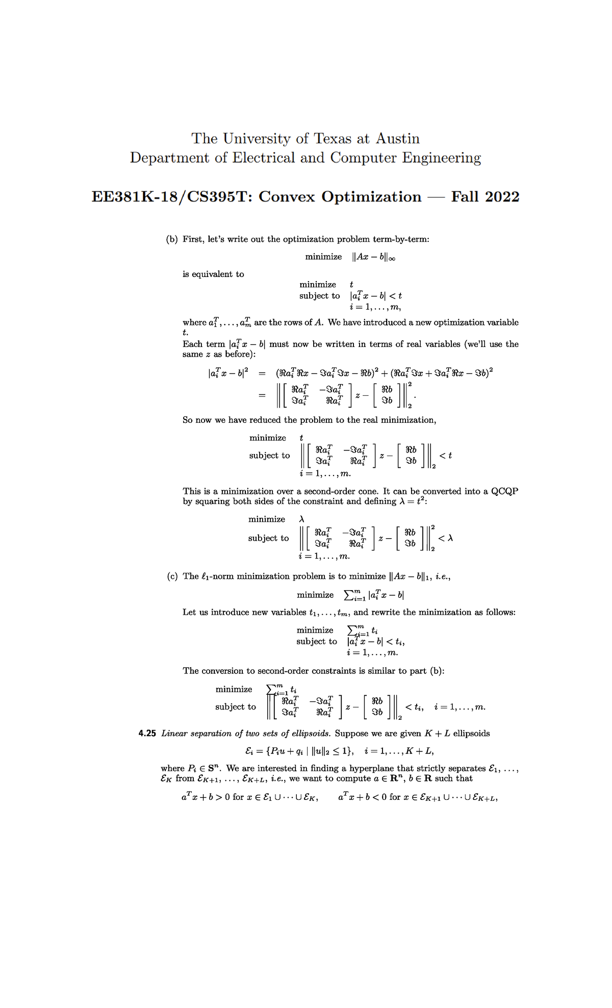 Convex Practice 92 Ece 381k Studocu