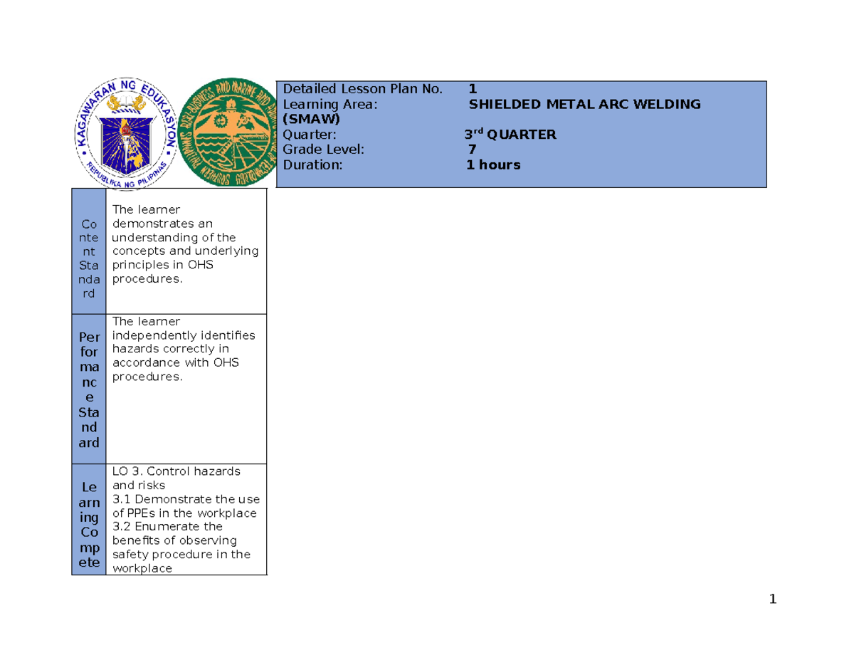 4As lesson plan final - Co nte nt Sta nda rd The learner demonstrates ...