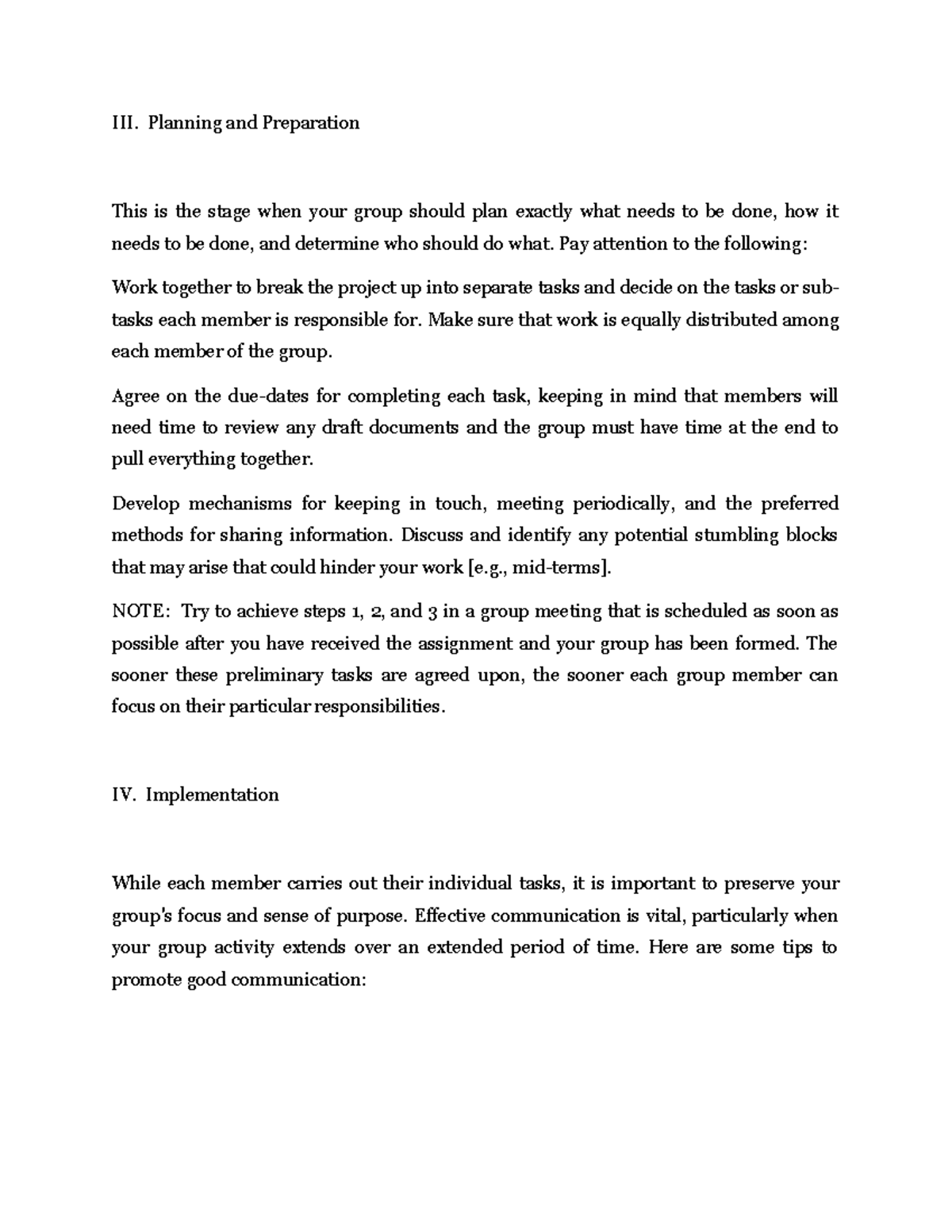 Planning AND Preparation for research - III. Planning and Preparation ...