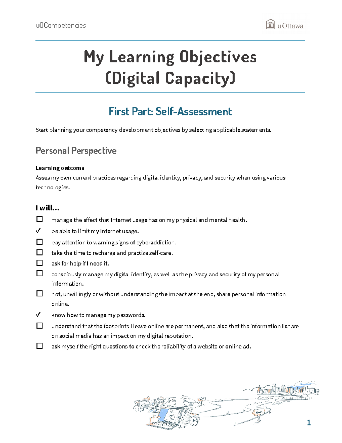 Digital Capability Action Plan (1) (1) - My Learning Objectives ...