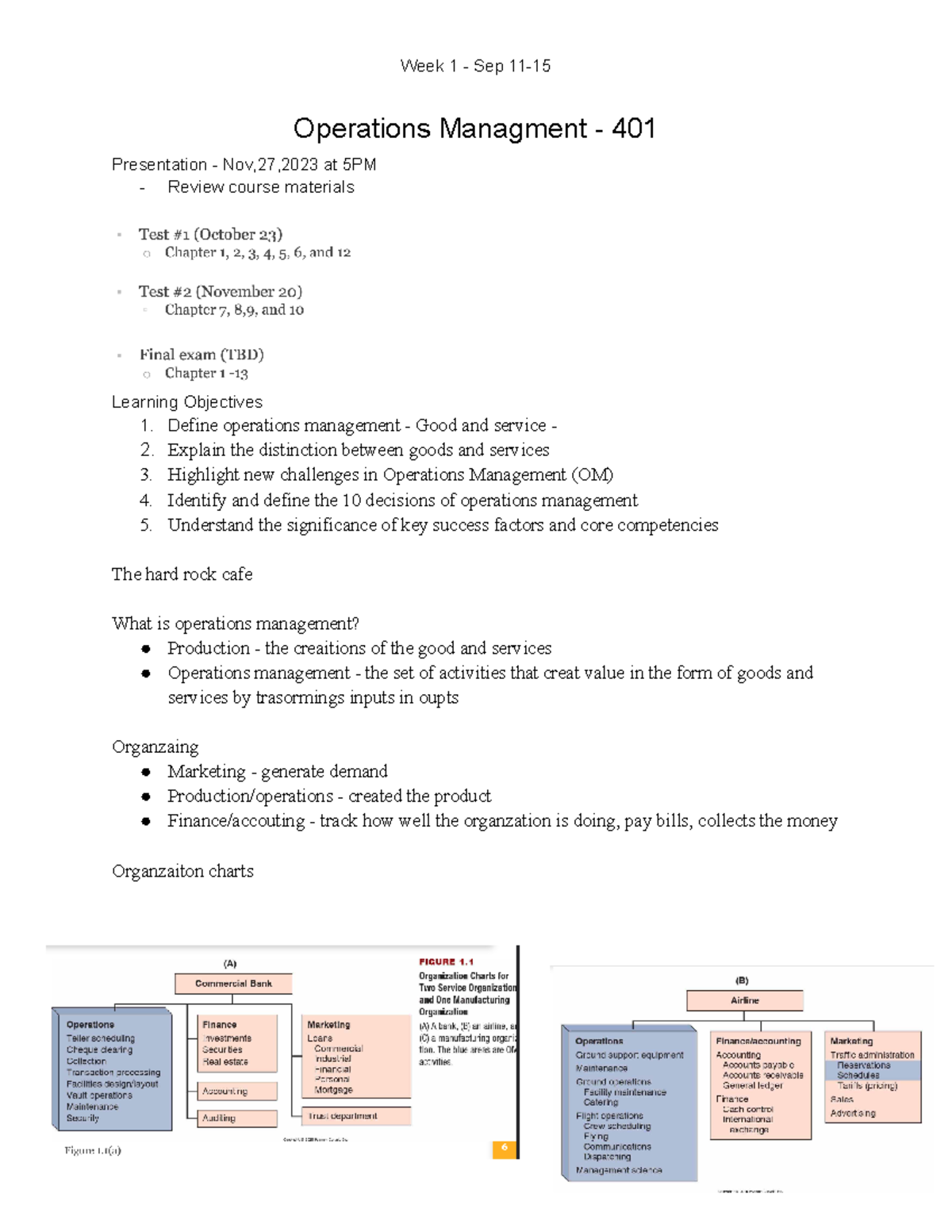 In Class 1 - Operations Managment - 401 Presentation - Nov,27,2023 at ...