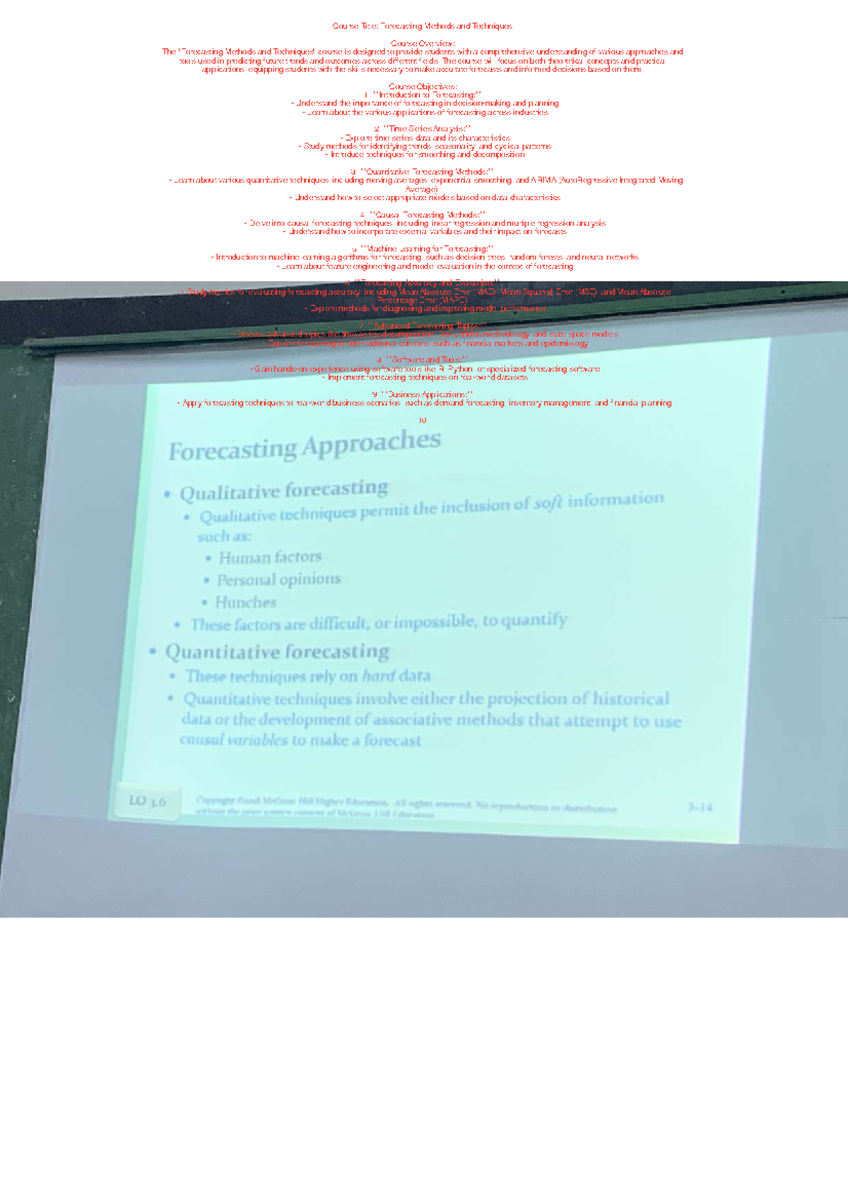 Cbmecbme - a lecture notes for forecasting - BMGT 445 - CCSJ - Studocu