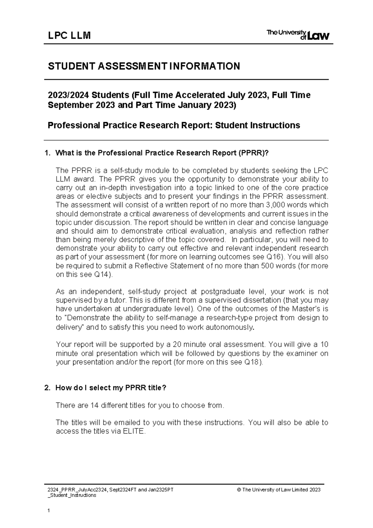 2324 Assessment Information PPRR - 2324_PPRR_JulyAcc2324, Sept2324FT ...