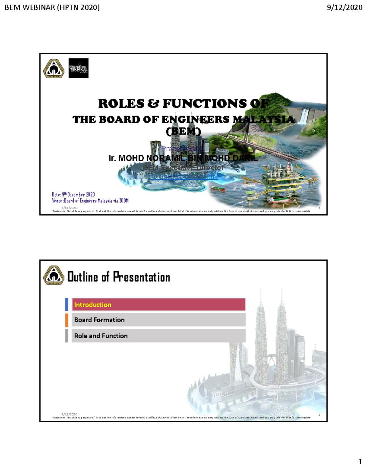 Roles Functions OF THE Board OF Engineers Malaysia (BEM) additional ...