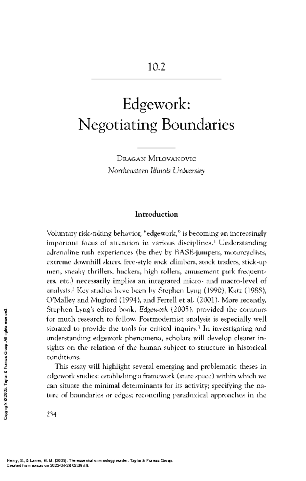 Milonavic Edgework - dont copy - 10. Edgework: Negotiating Boundaries ...