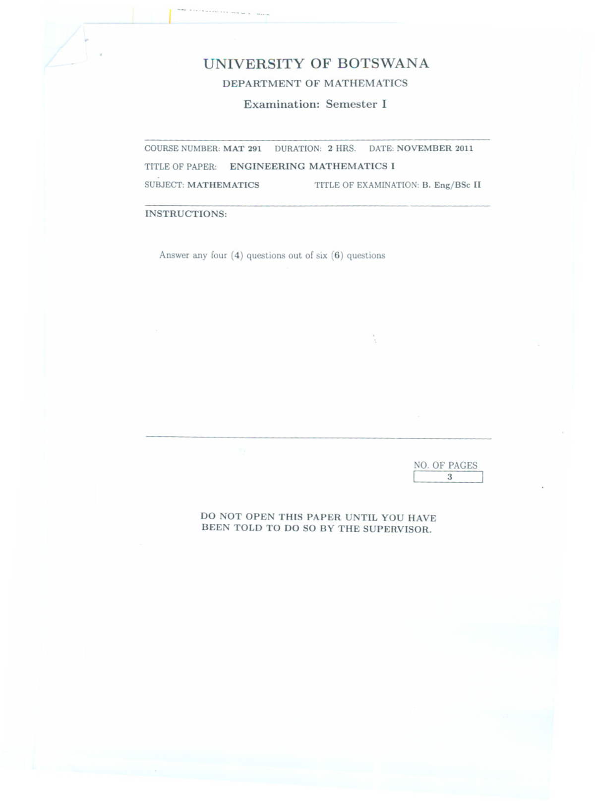 1revision for 291 - Engineering Mathematics - Studocu