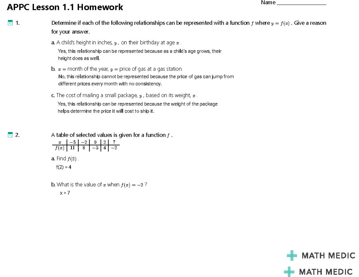 Lesson 1.1 HW - APPC Lesson 1 Homework Name ______________________ 1. a ...