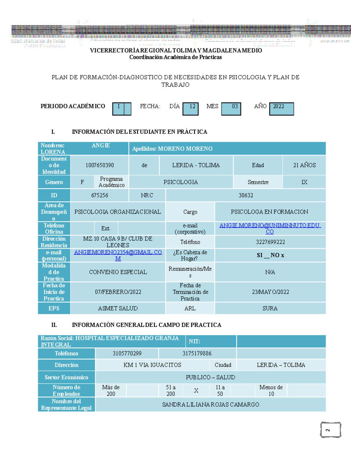 Plan Formativo de Practicas- Diagnostico docx (3) (Recuperado automáticamente) - VICERRECTORÍA ...