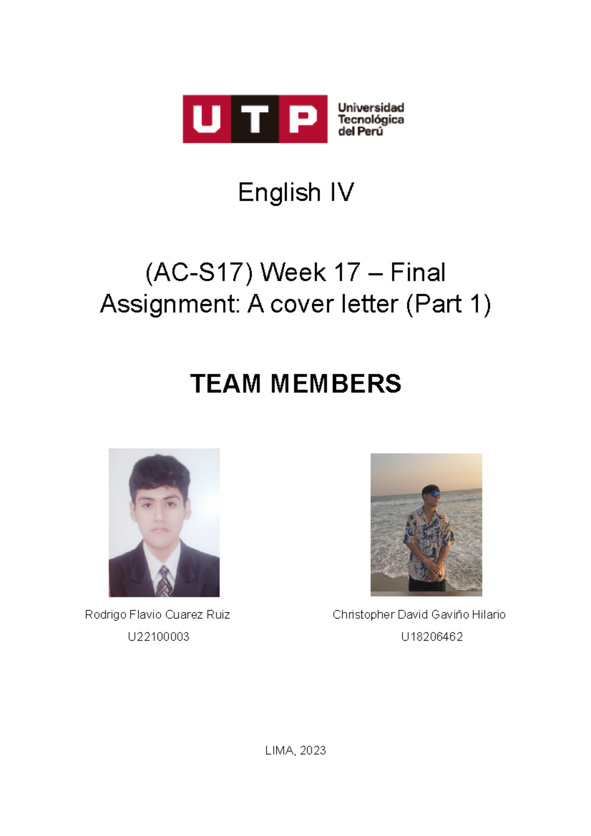 English IVTask 17 - tarea - English IV (AC-S17) Week 17 – Final ...
