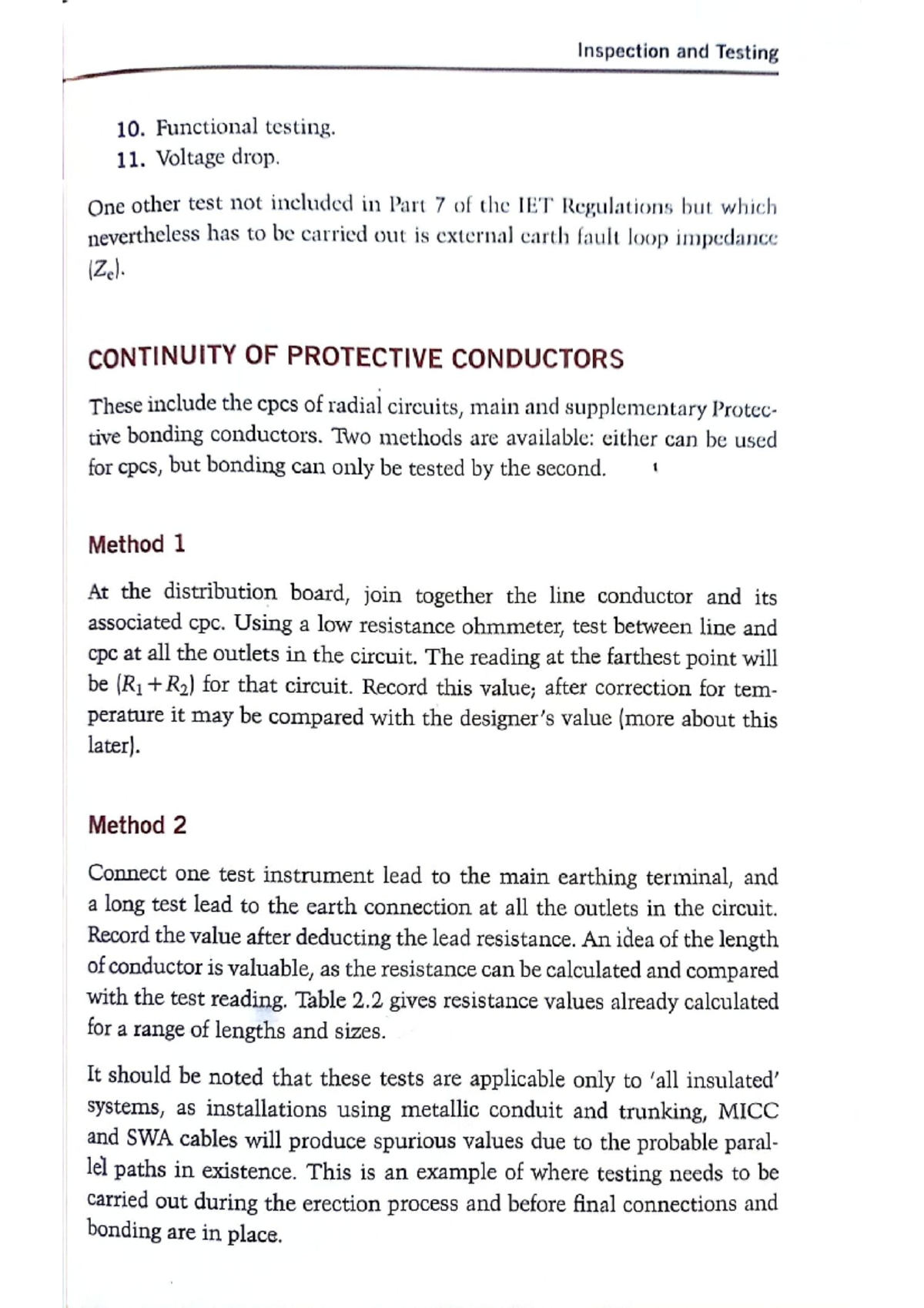 Continuity of protective conductors-1 - Artisan in electrical - Studocu