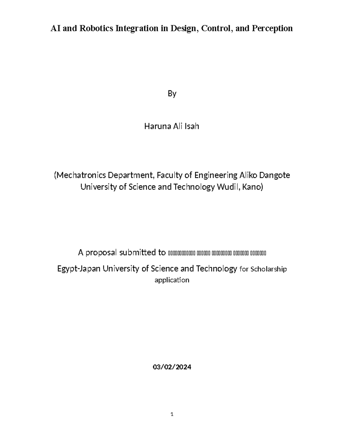 AI and Robotics Integration in Design Proposal - AI and Robotics ...