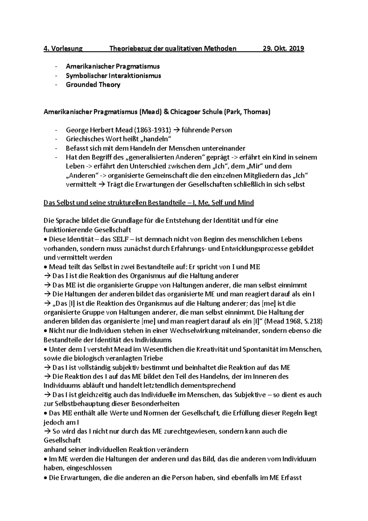 4. Vorlesung Theoriebezug der qualitativen Methoden - 29 - Warning: TT: undefined function: 32 ...