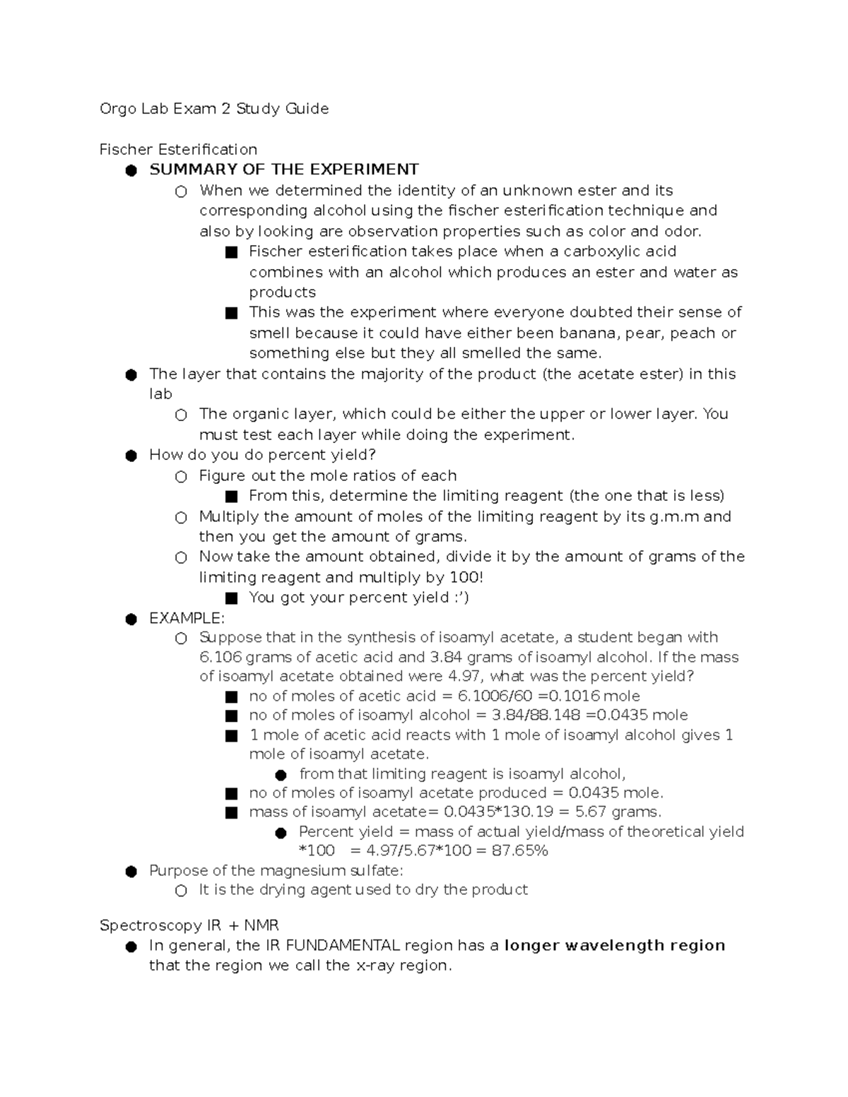 Orgo Lab 2 study guide - Summary Organic Chemistry Laboratory - Orgo ...