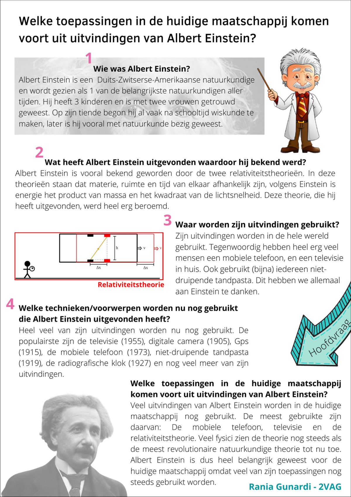 Albert Einstein Poster - Algemene Natuurwetenschappen (ANW) - Studeersnel