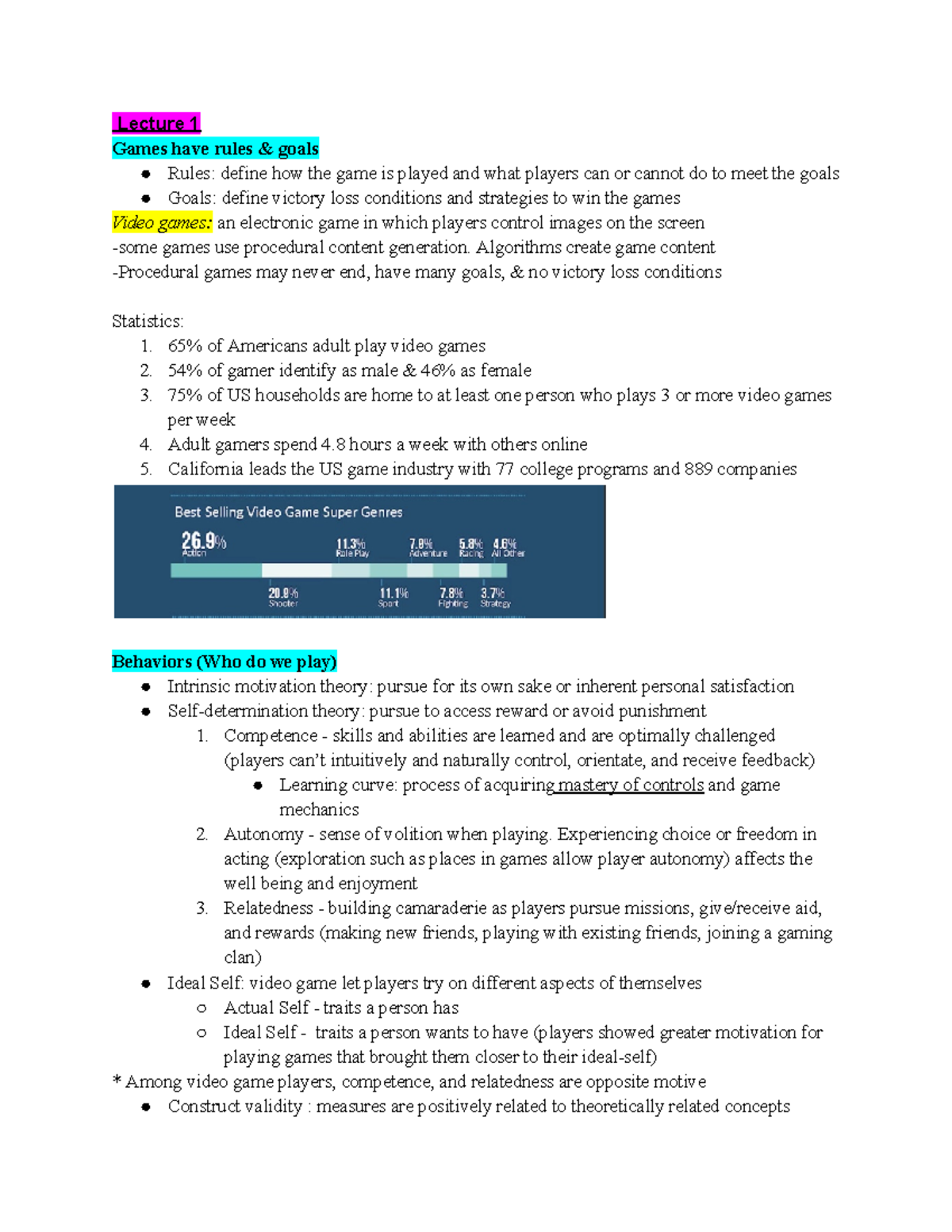 Cmn 176v pt - Lecture - Lecture 1 Games have rules & goals Rules ...
